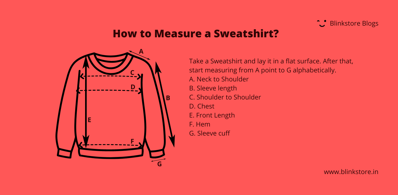 Sweatshirt Size chart guide to pick the right one for yourself