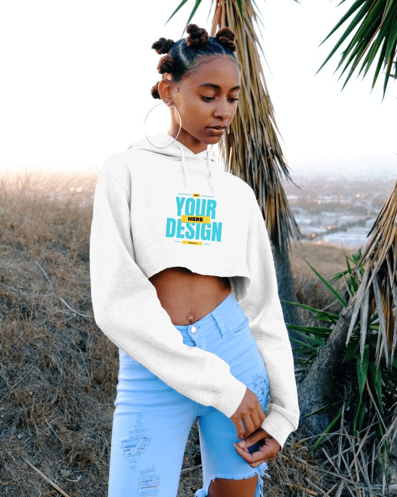 Women's Custom Crop Hoodie for Print-on-Demand Dropshipping